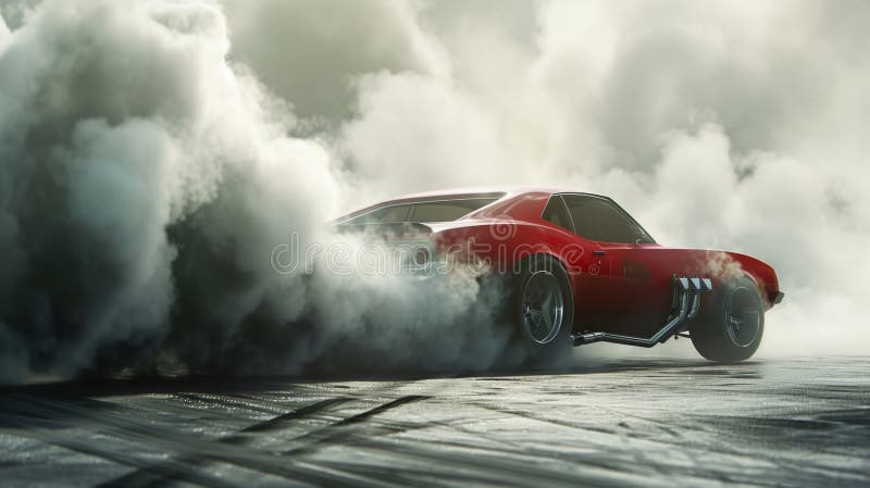 The Tires Spin Furiously Creating a Cloud of Smoke Around the Car As it ... The Tires Spin Furiously Creating a Cloud of Smoke Around the Car As it ...