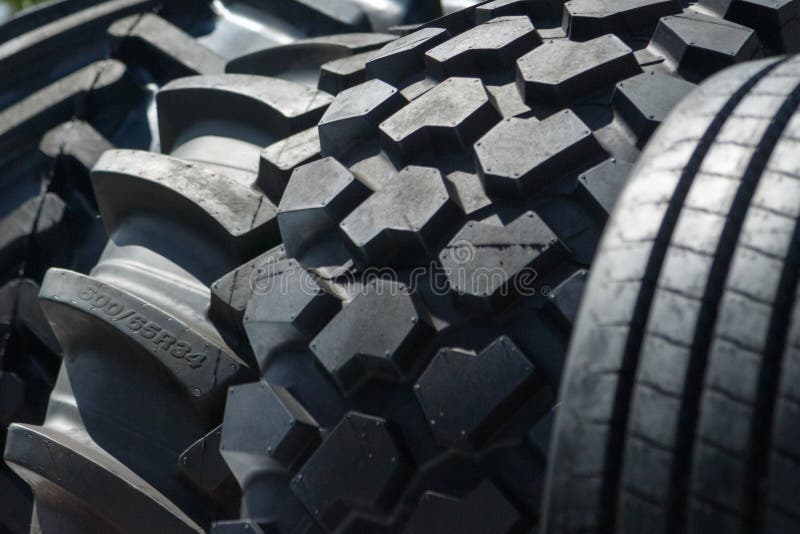 Car Tires with Different Tread Stock Image - Image of store, object ...