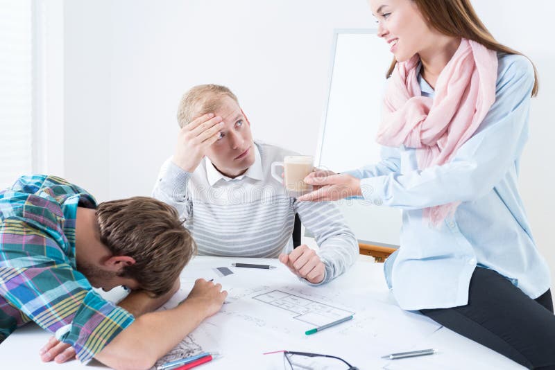 A Tiring Business Meeting, Non-productive, Yawning, Bored Office ...