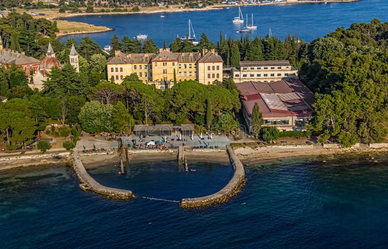 Ripresa Aerea Di Rovigno, Croazia Fotografia Stock - Immagine di ...