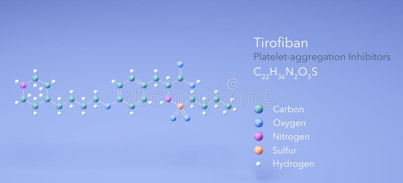 Tirofiban Molecule, Molecular Structures, Platelet-aggregation ...