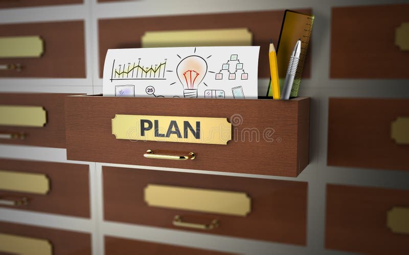 Tiroirs Et Planification De Bureau Photo stock - Image du ...