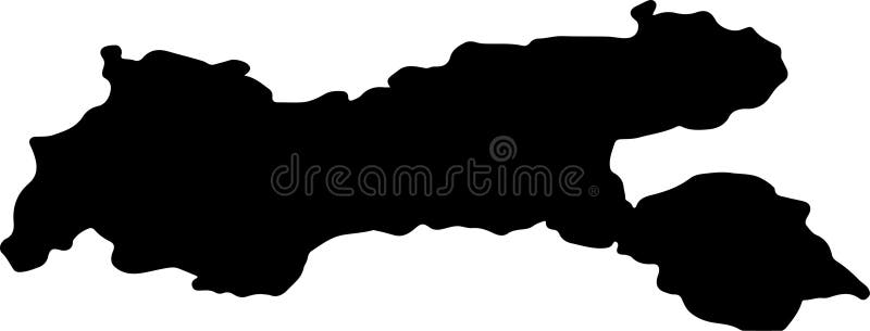 Tirol Austria Silhouette Map with Transparent Background Stock ...
