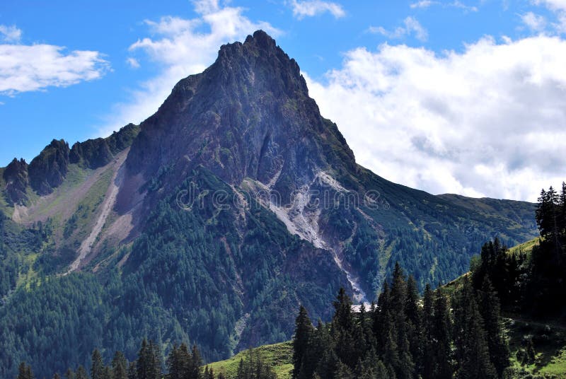 Tirol mountains stock photo. Image of tree, grassland - 58415824