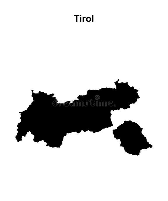 Tirol outline map stock vector. Illustration of austria - 360327771