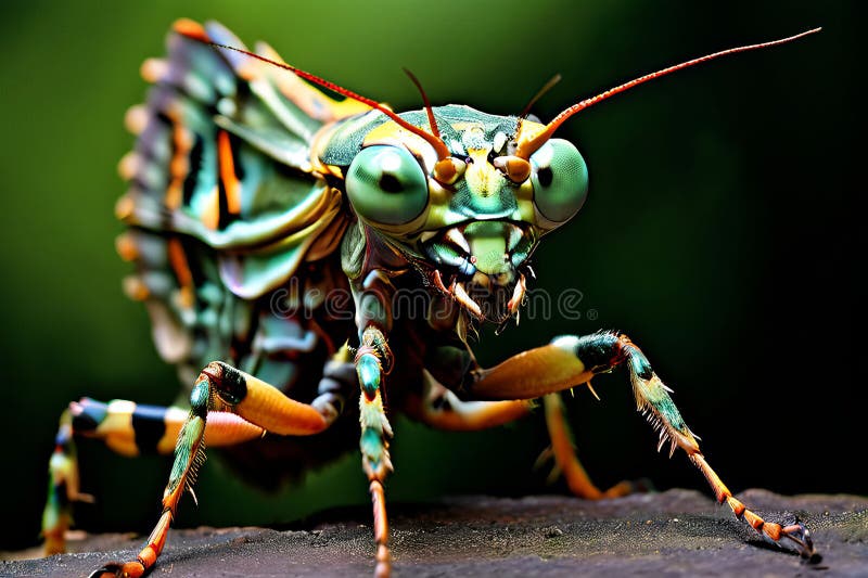 Tiger Mantis a Creature with the Body of a Tiger and the Head an Stock ...