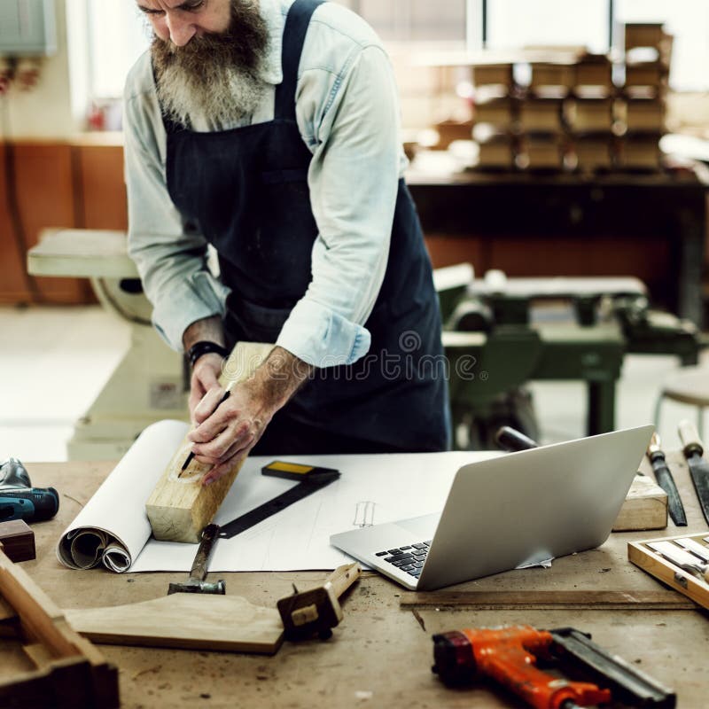 Tischler-Handwerker-Handicraft Wooden Workshop-Konzept Stockfoto - Bild ...