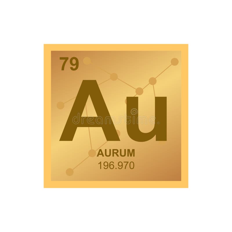 Vector Symbol of Gold or Aurum on the Background from Connected ...