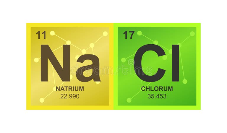 Vector Symbol of Sodium Chloride NaCl Which Consists of Sodium and ...