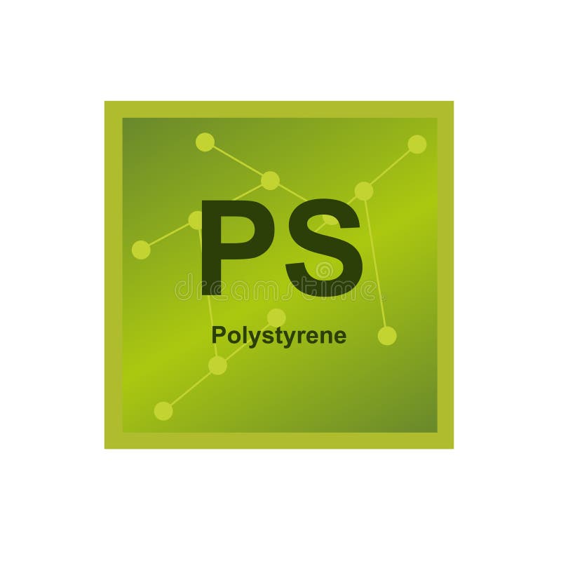 Vector Symbol of Polystyrene â€“ PS Polymer on the Background from ...