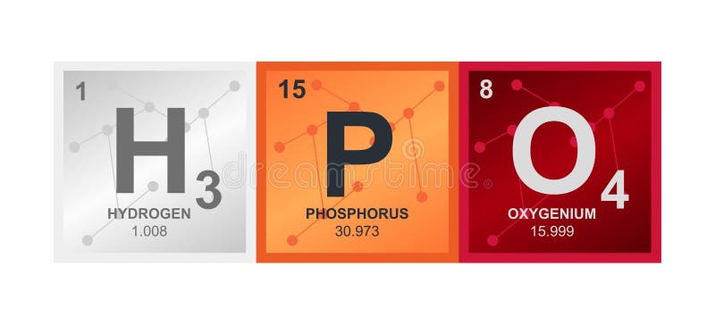 Vector Symbol of Phosphoric Acid H3PO4 Compound Consisting of Hydrogen ...