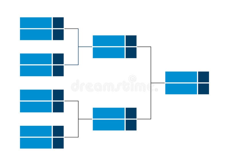 Vector Illustration of Single Elimination Tournament Tree Diagram or ...