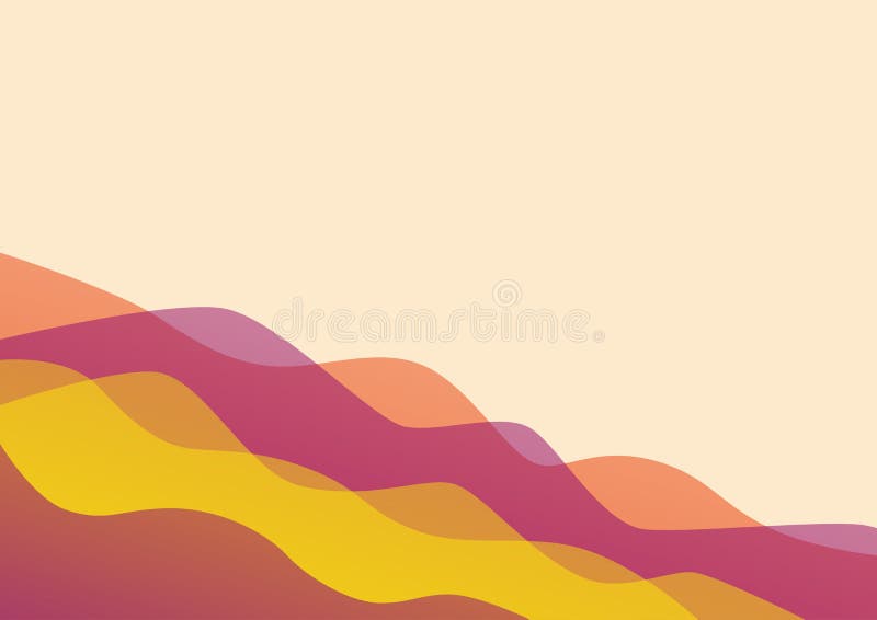 Abstract Presentation Background with Violet, Orange and Yellow Waves ...