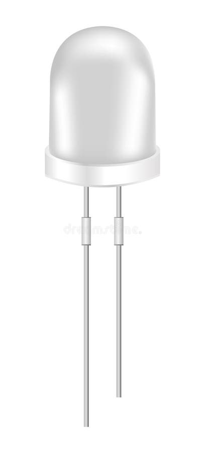 Vector Realistic 3d White Light Emitting Diode Small LED Light Bulb ...