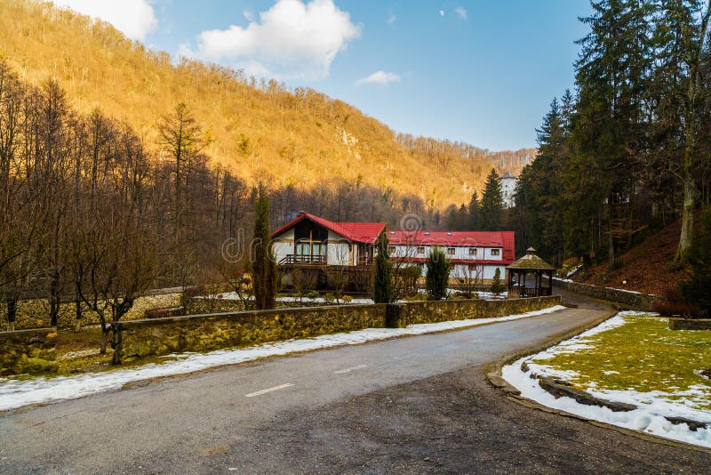 Tismana Monastery, Romania stock photo. Image of architecture - 86715126