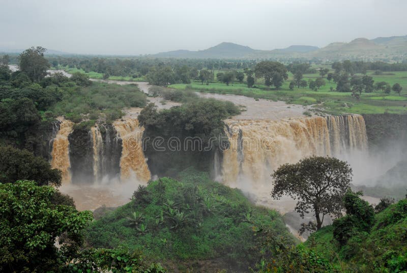 Tiss Abay Falls on the Blue Nile River, Ethiopia Stock Photo - Image of ...