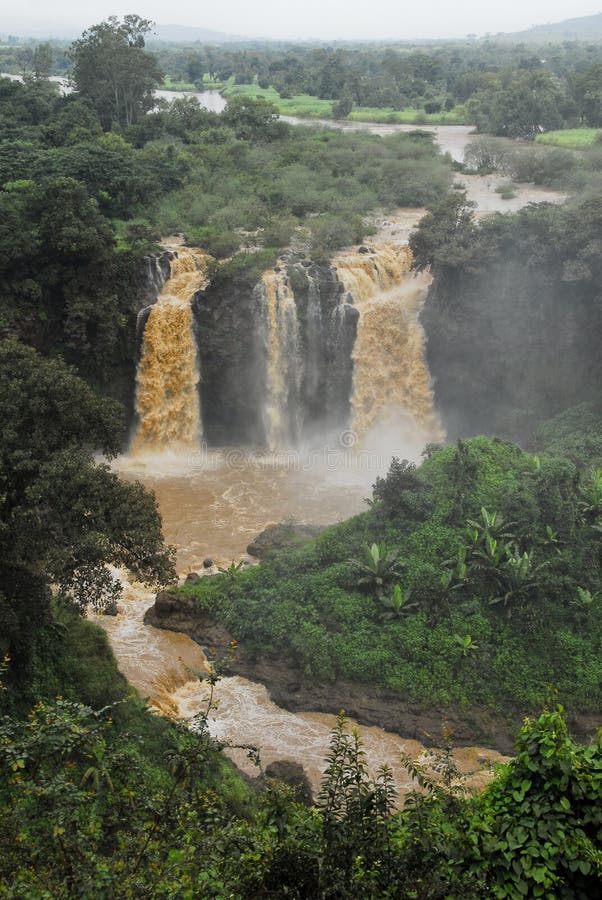 Tiss Abay Falls on the Blue Nile River, Ethiopia Stock Photo - Image of ...