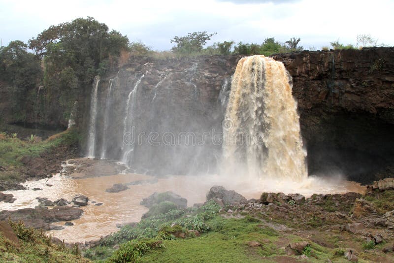 Tiss Abay Falls on the Blue Nile River, Ethiopia Stock Photo - Image of ...
