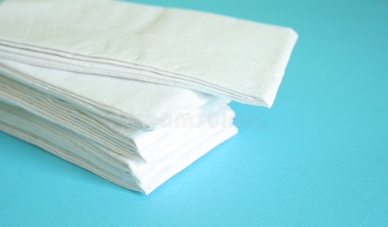 Stacked Paper Tissue on White Stock Image - Image of sniffle, illness ...