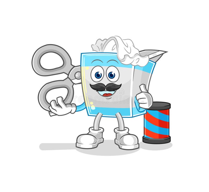 Tissue Box Barber Cartoon. Cartoon Mascot Vector Stock Vector ...