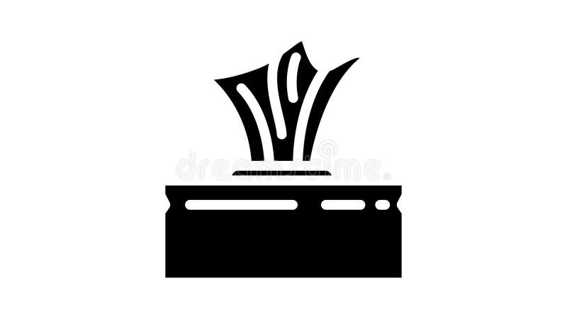 Container for Used Tissues Color Icon Animation Stock Video - Video of ...