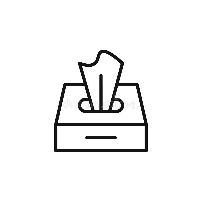 Tissue Box Thin Line Icon Set Stock Illustration - Illustration of ...