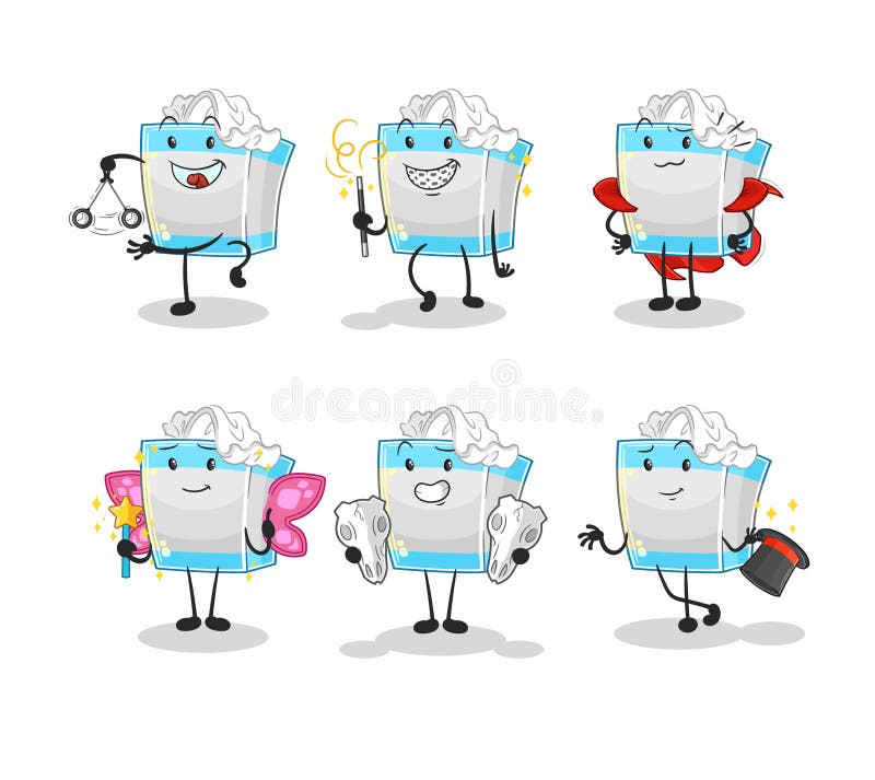 Tissue Box Magic Group Character. Cartoon Mascot Vector Stock Vector ...