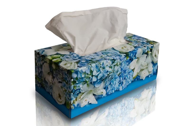 Tissue Box Mock Up White Tissue without Logo and Text Stock ...