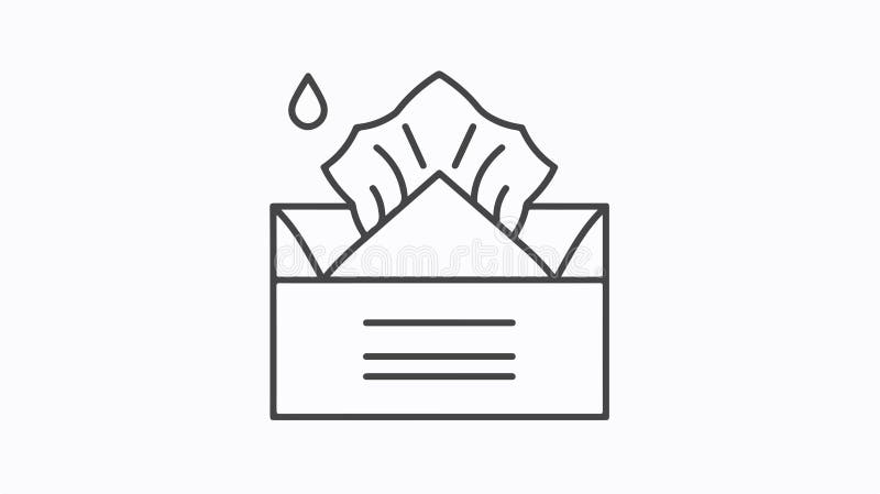 Tissue Box Outline Vector Illustration for Packaging Design and Graphic ...