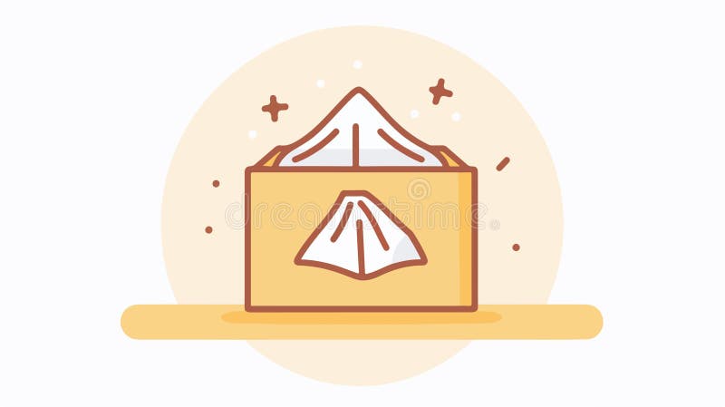 Tissue Box Outline Vector Illustration for Packaging Design and Graphic ...