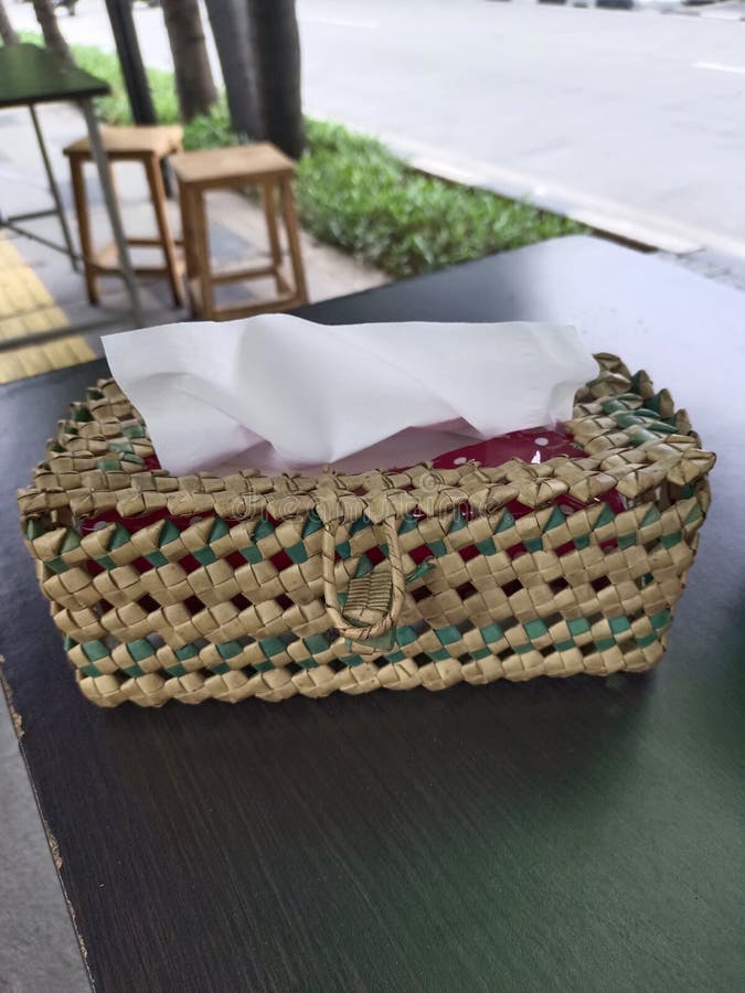 Tissue Box at the Restaurant Stock Image - Image of wool, pink: 262174281