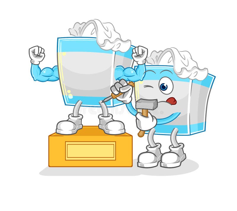 Tissue Box Sculptor Character. Cartoon Mascot Vector Stock Vector ...