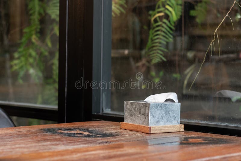 Tissue box on table stock photo. Image of boxes, healthcare - 177355146