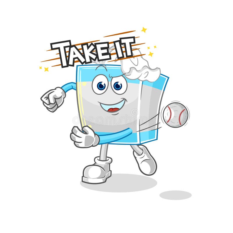 Tissue Box Throwing Baseball Vector. Cartoon Character Stock Vector ...