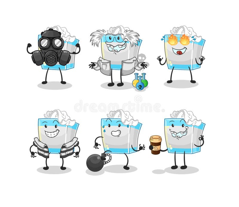 Tissue Box Villain Group Character. Cartoon Mascot Vector Stock Vector ...
