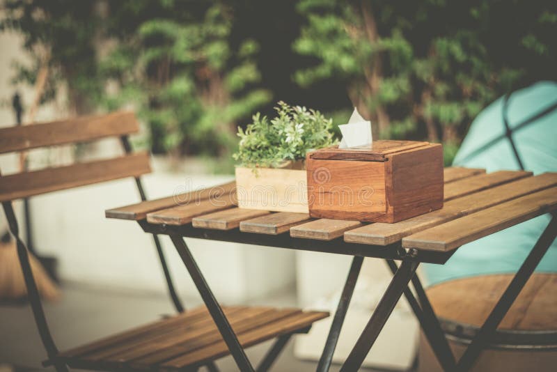Tissue Box on the Wood Table Stock Photo - Image of seat, summer: 173206852