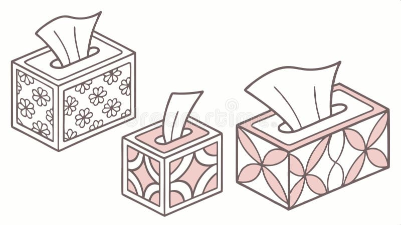 Tissue Boxes with Tissues, Representing Hygiene and Personal Care ...