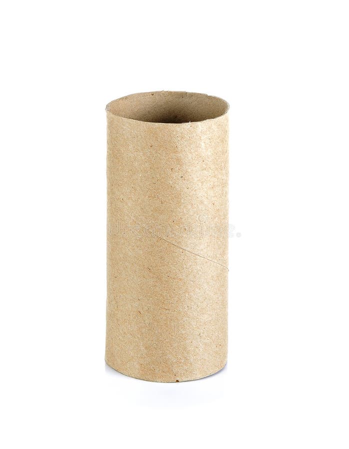 Tissue Core Isolated on White Background Stock Photo - Image of empty ...