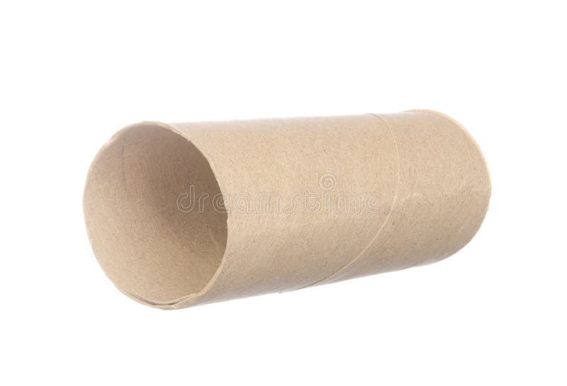 Tissue Core Isolated on White Background Stock Photo - Image of empty ...