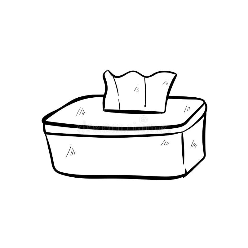 Tissue Box Doodle stock vector. Illustration of beauty - 61637131