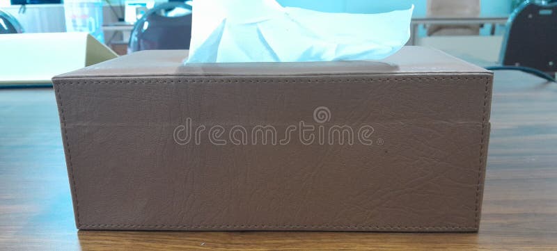 Tissue Holder Placed on the Office Desk Stock Photo - Image of tissue ...