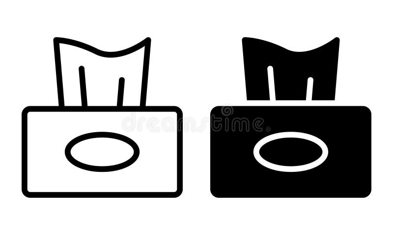 Tissue Icon with Outline and Glyph Style. Stock Vector - Illustration ...