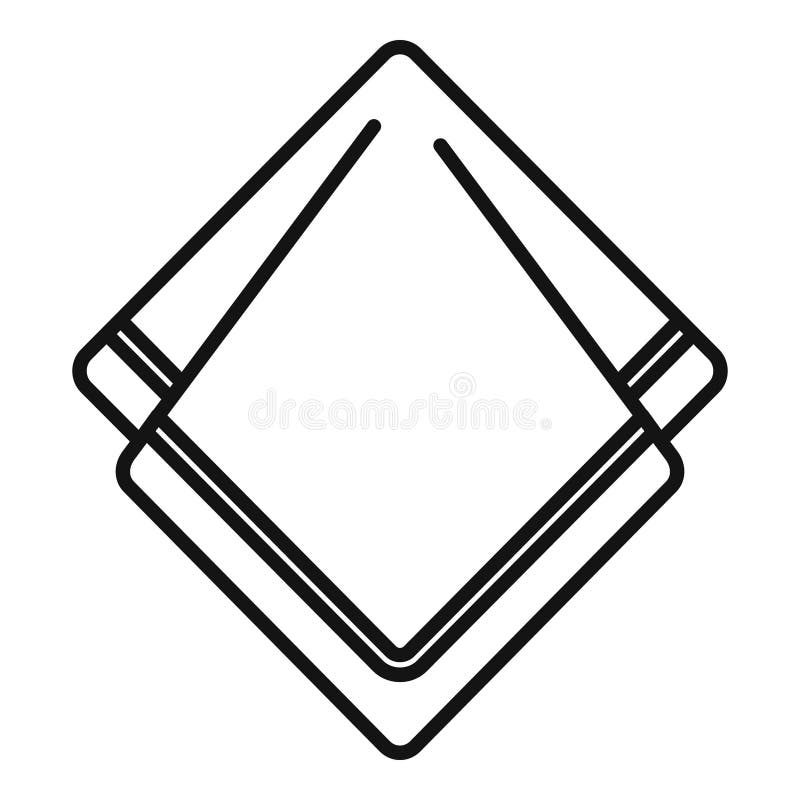 Tissue Icon Outline Vector. Towel Napkin Stock Vector - Illustration of ...
