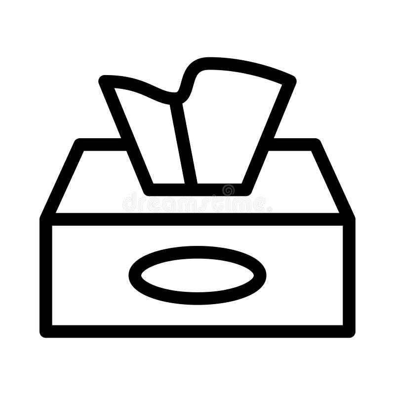 Tissue Vector Thin Line Icon Stock Vector - Illustration of soft, paper ...
