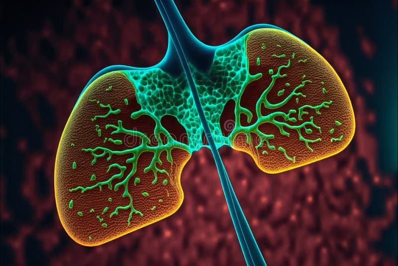 Tissue of Liver Under the Microscope, Creative Digital Illustration ...