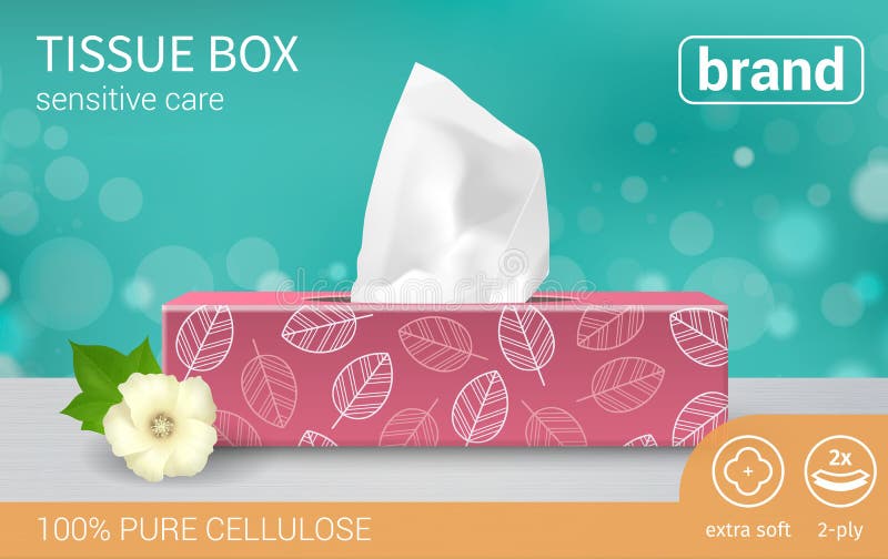 Tissue Package Poster stock vector. Illustration of carton - 264600947