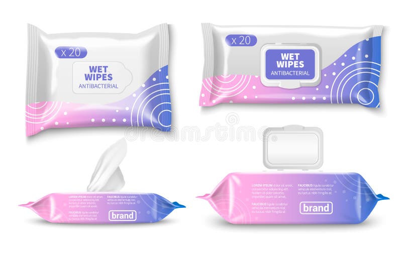 Tissue Packaging Mockup stock vector. Illustration of towel - 266820870