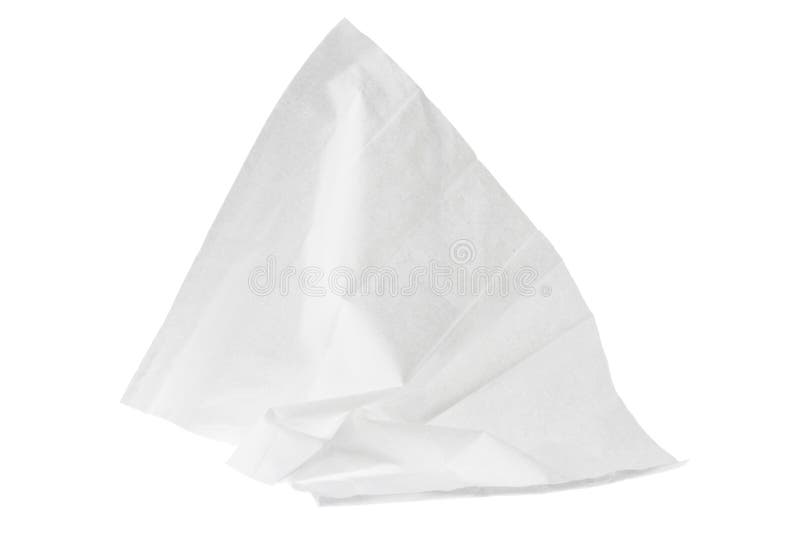 Used paper tissue on white stock image. Image of disposable - 36261257