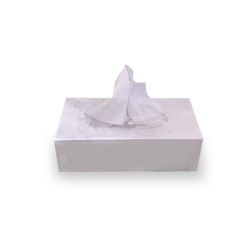 Tissue Paper Box Isolated on White Background Stock Photo - Image of ...