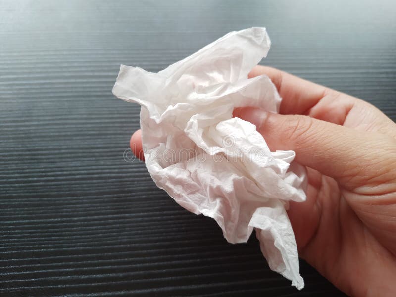 Tissue Paper Holding Crumpled by Hand Stock Image - Image of crumpled ...